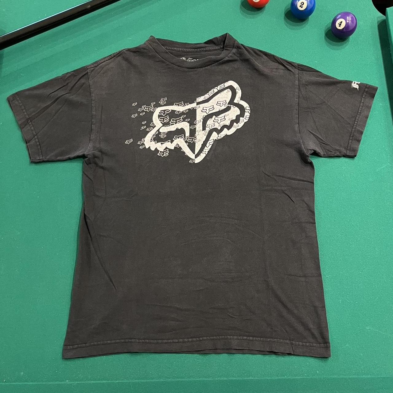 Y2k grunge fox racing t shirt - Depop