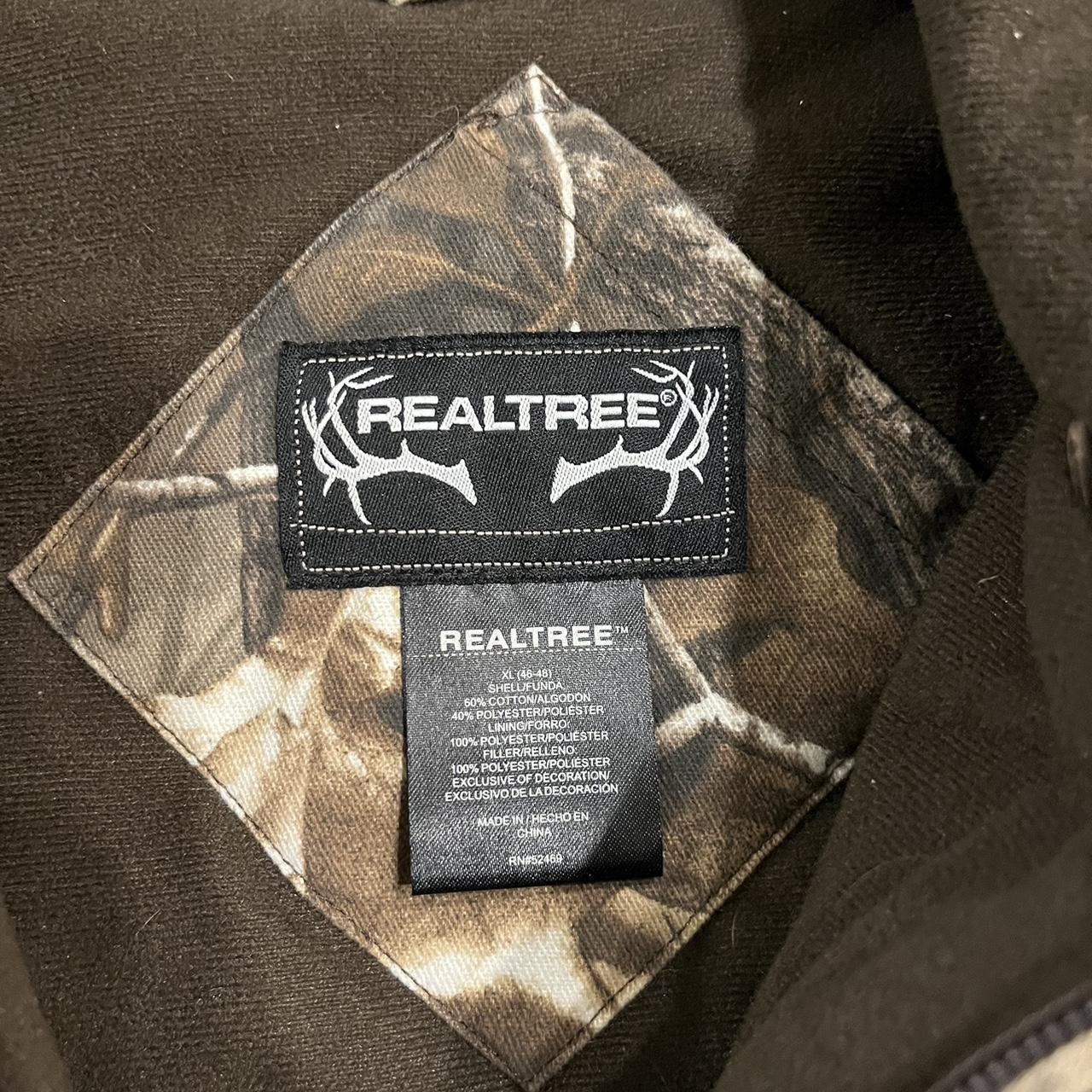 realtree hunting camo puffer work jacket - Depop