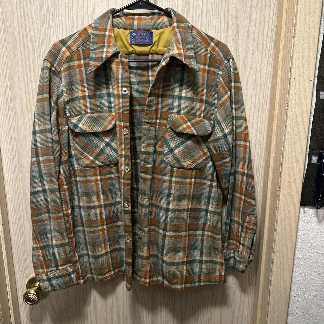 Vintage Pendleton flannel shirt. Size LARGE. Some... - Depop