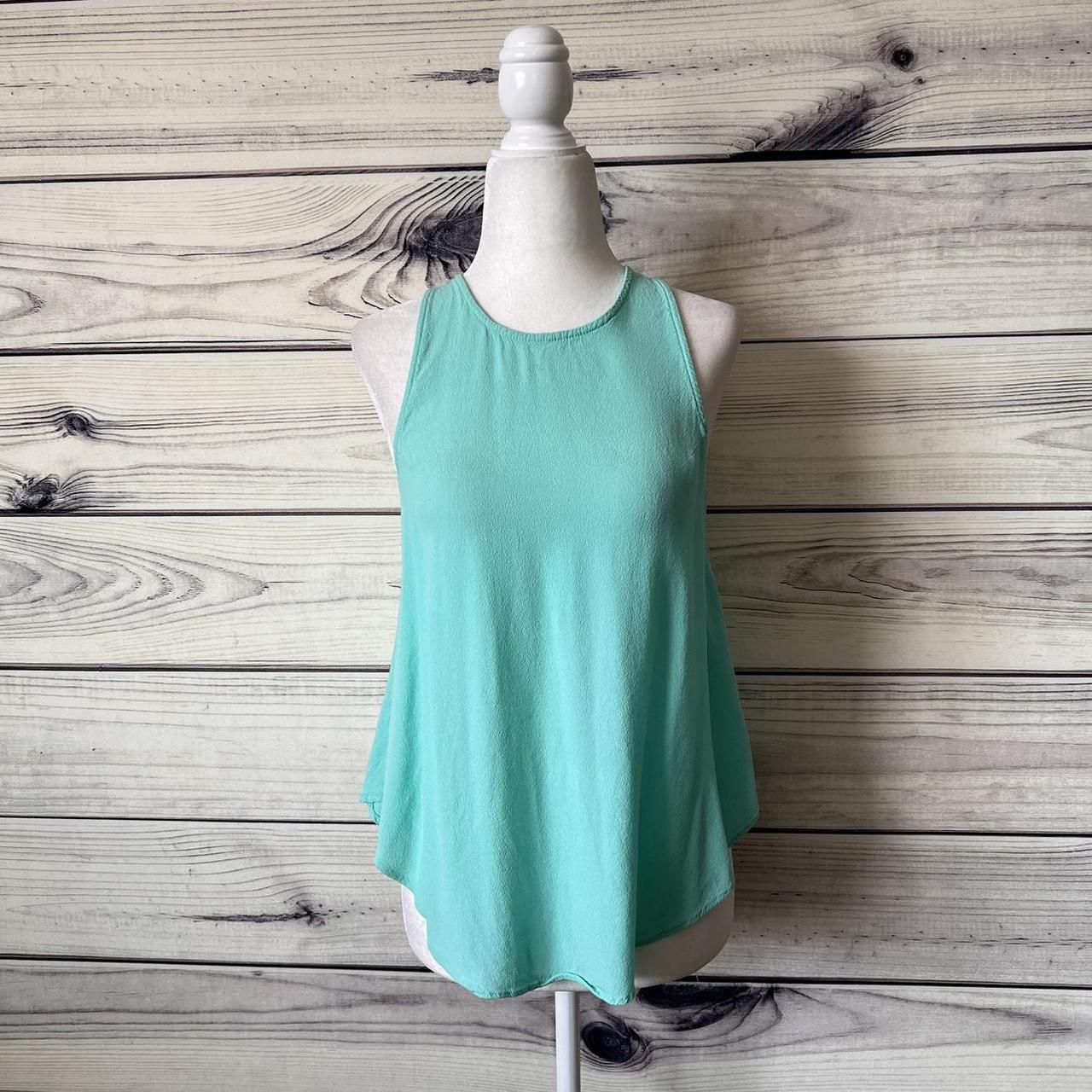 Lulus Lush Mint Green Racerback Trapeze Tank... | Depop