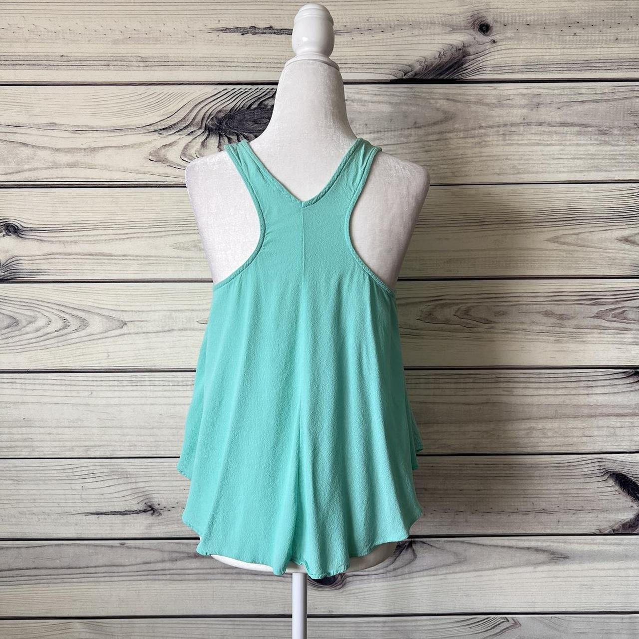 Lulus Lush Mint Green Racerback Trapeze Tank... | Depop