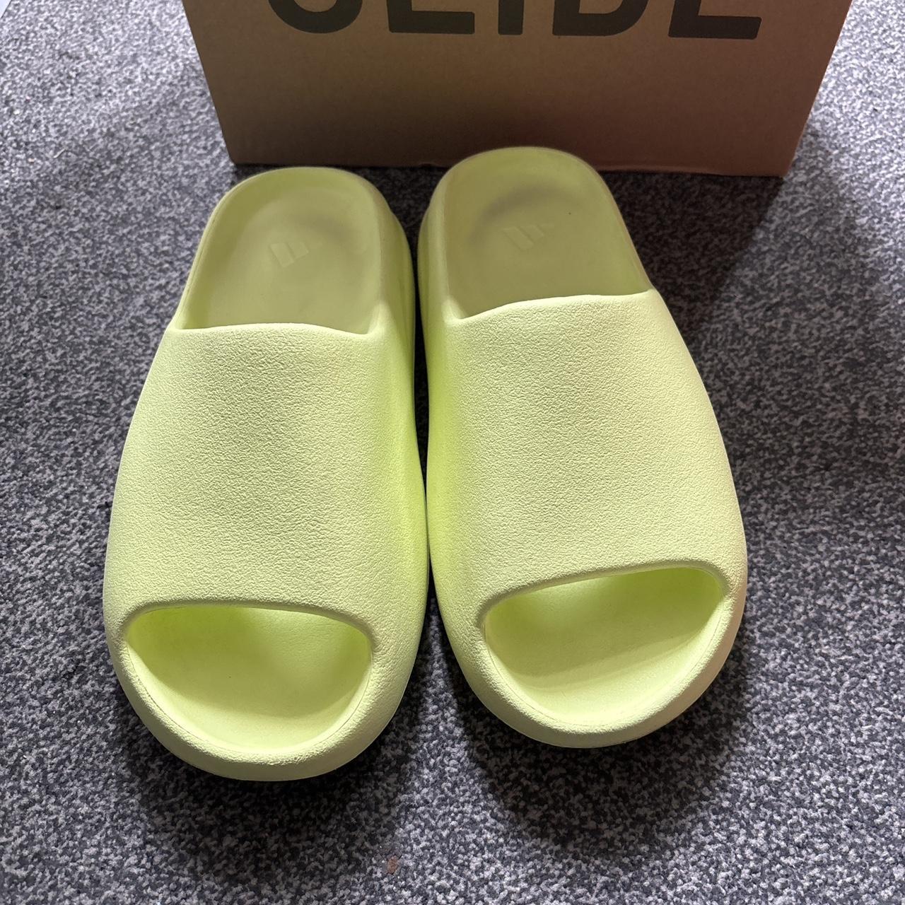 Used Yeezy slides with box size 9 - Depop