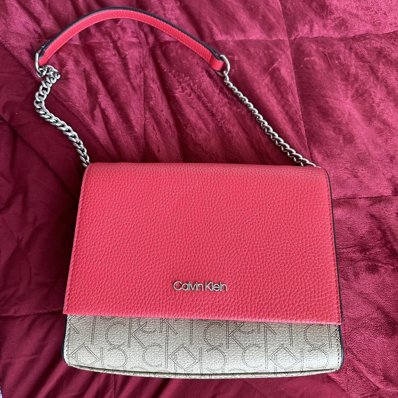 Beautiful bright red Calvin Klein shoulder bag - Depop