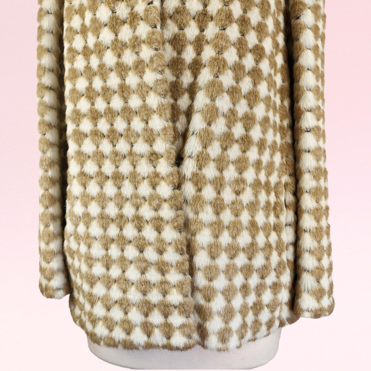 Vintage 70's Checked Faux Fur Retro Jacket. This... - Depop