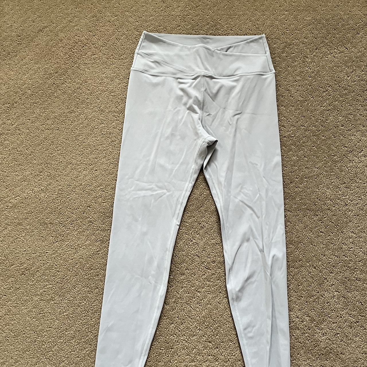 Solid collective baby blue/Grey ish colour leggings... - Depop