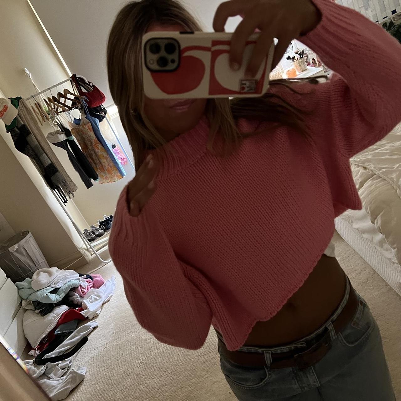 LUCK & TROUBLE high neck cropped sweater - Depop