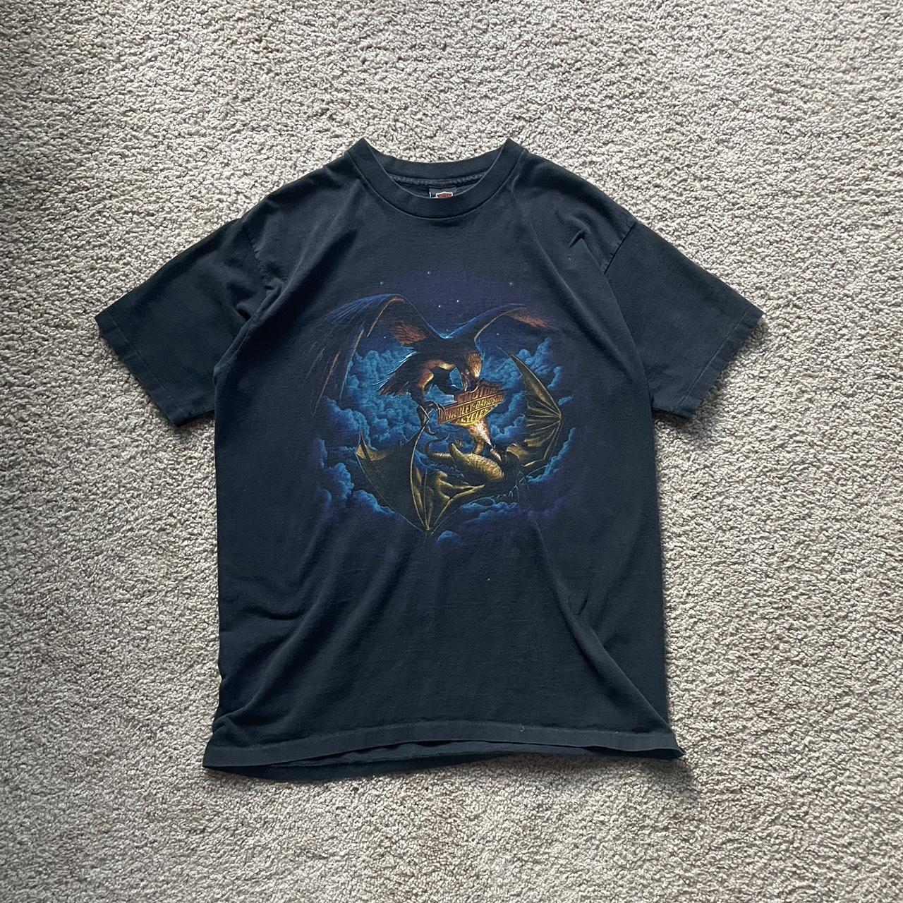 vintage 1995 harley davidson dragon tee excellent... - Depop