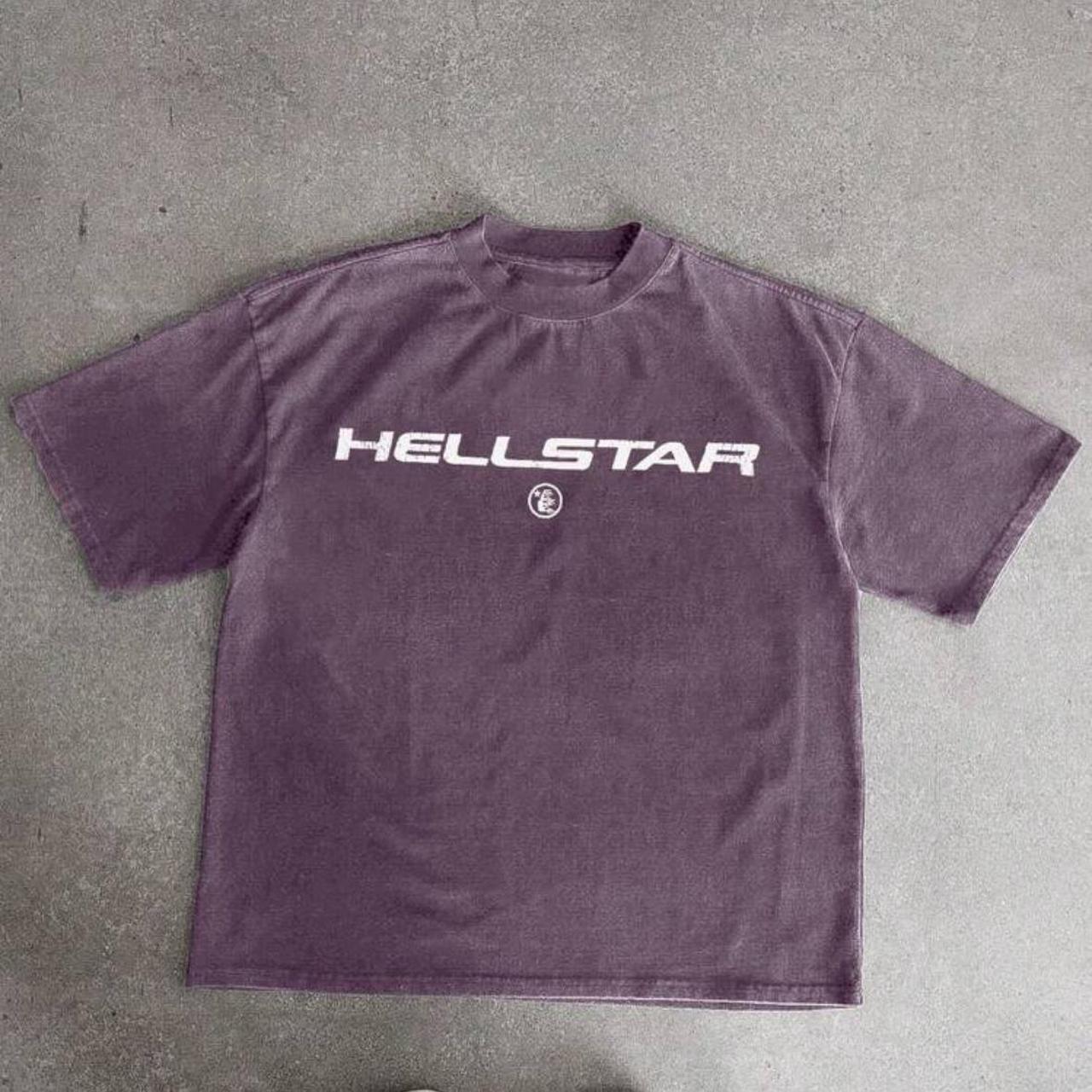 Hellstar purple and white T-shirt | Depop