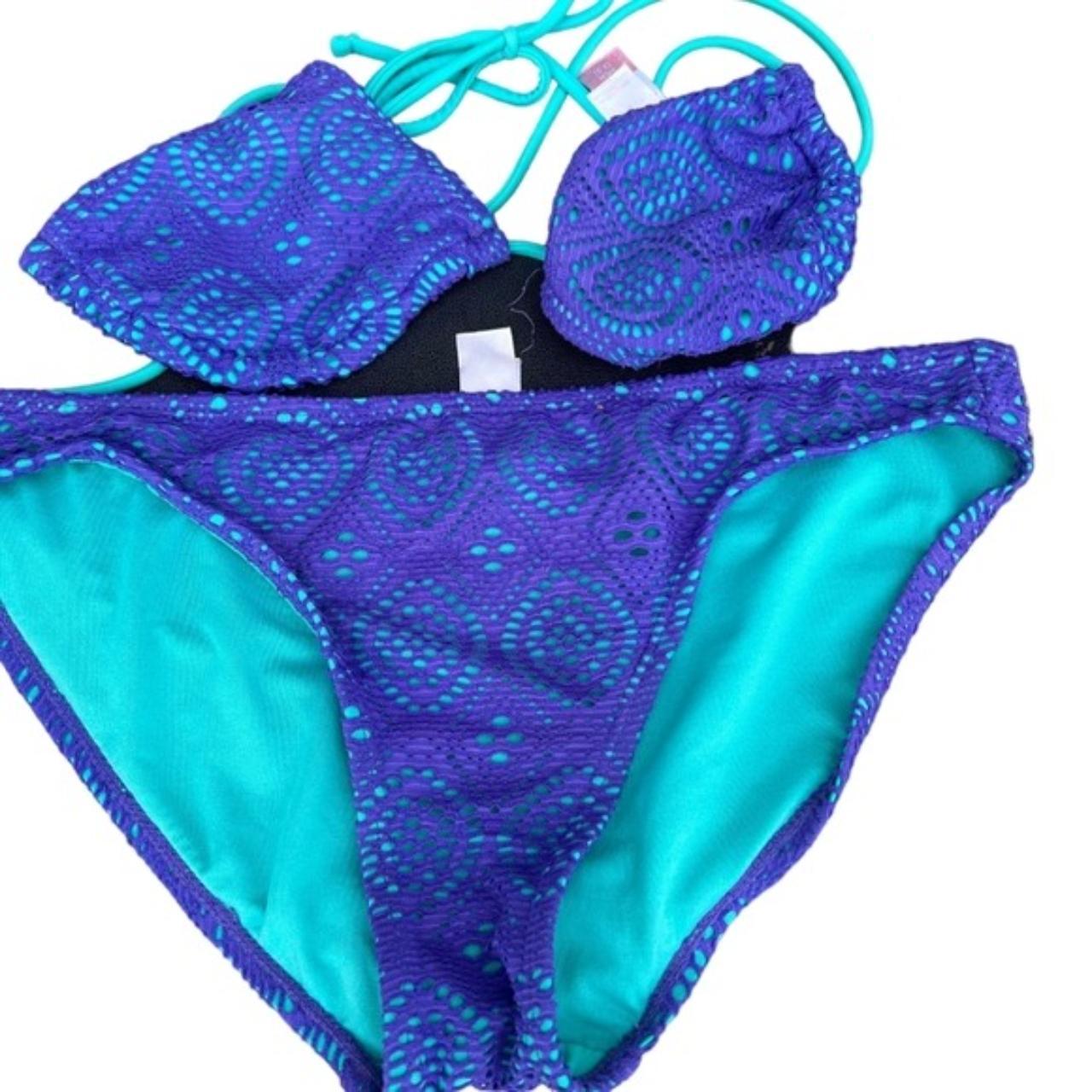 No Boundaries Womens Blue Bikinis And Tankini Sets Depop