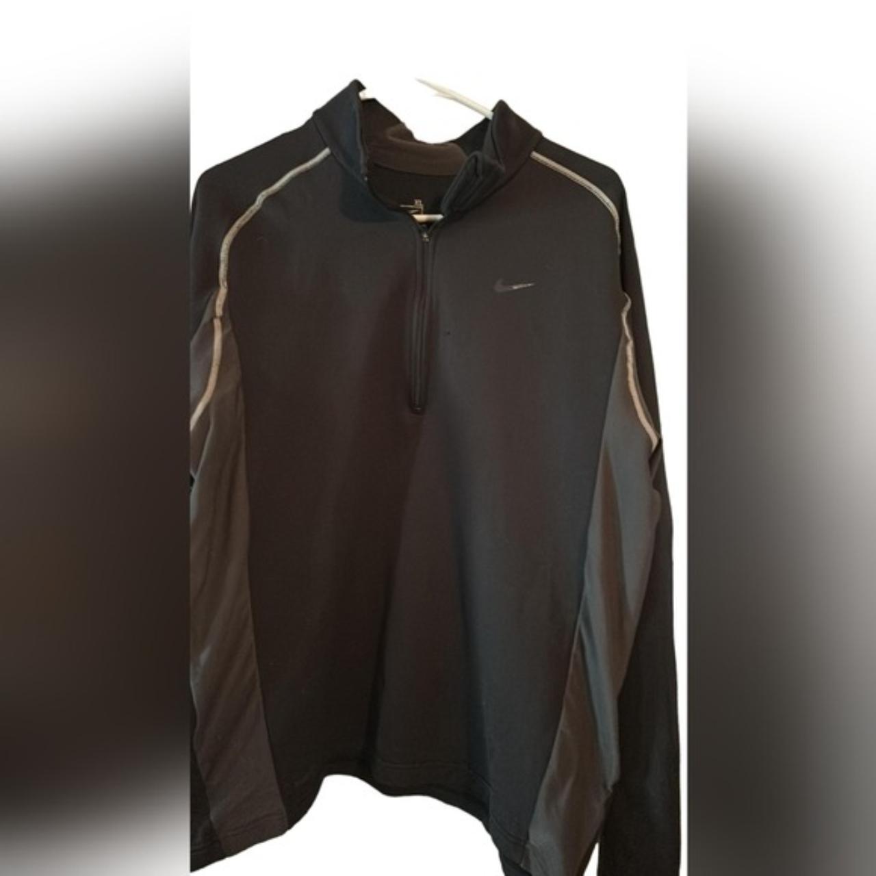 Nike Zip Jacket Black sz XL EUC - Depop