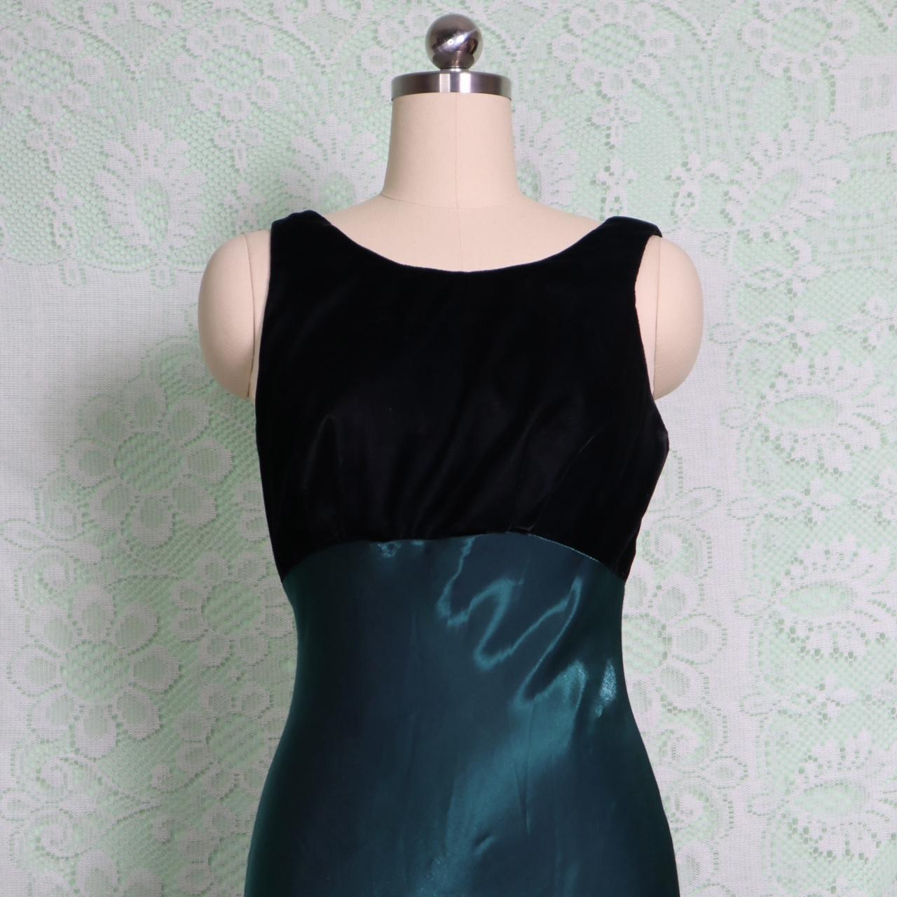 90s renaissance prom dress, black velvet bust and... - Depop