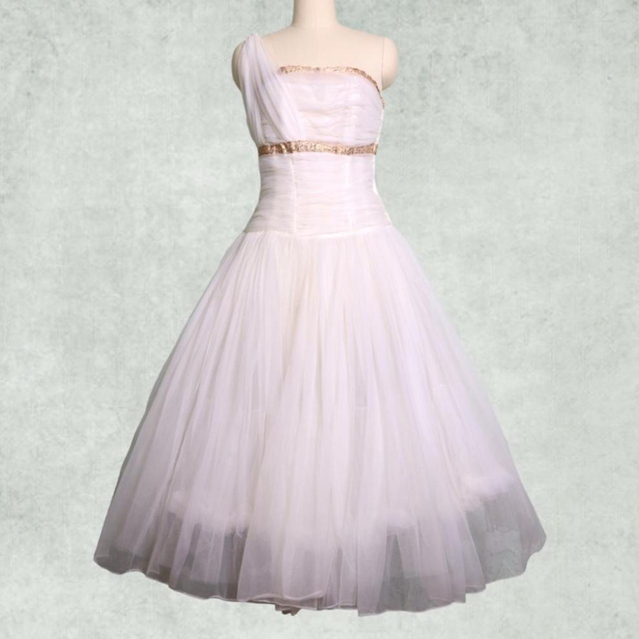 1950s white ballerina prom dress by Fred Perlberg 🕊... - Depop