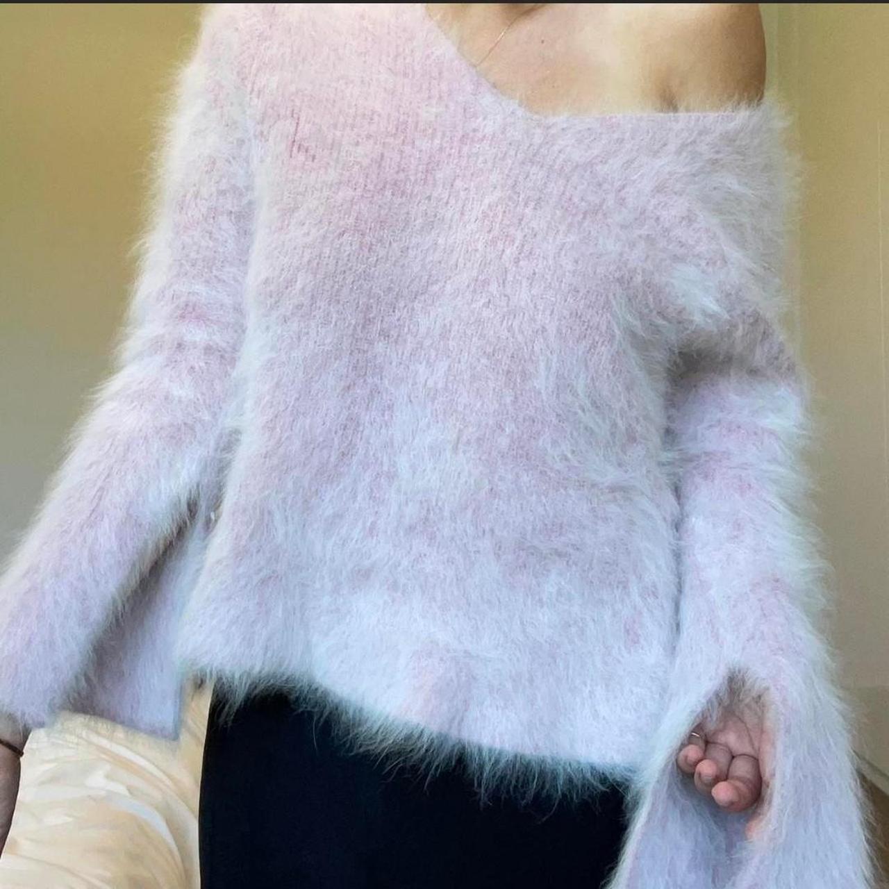 Incu pink angora knit jumper size small Incredibly... - Depop