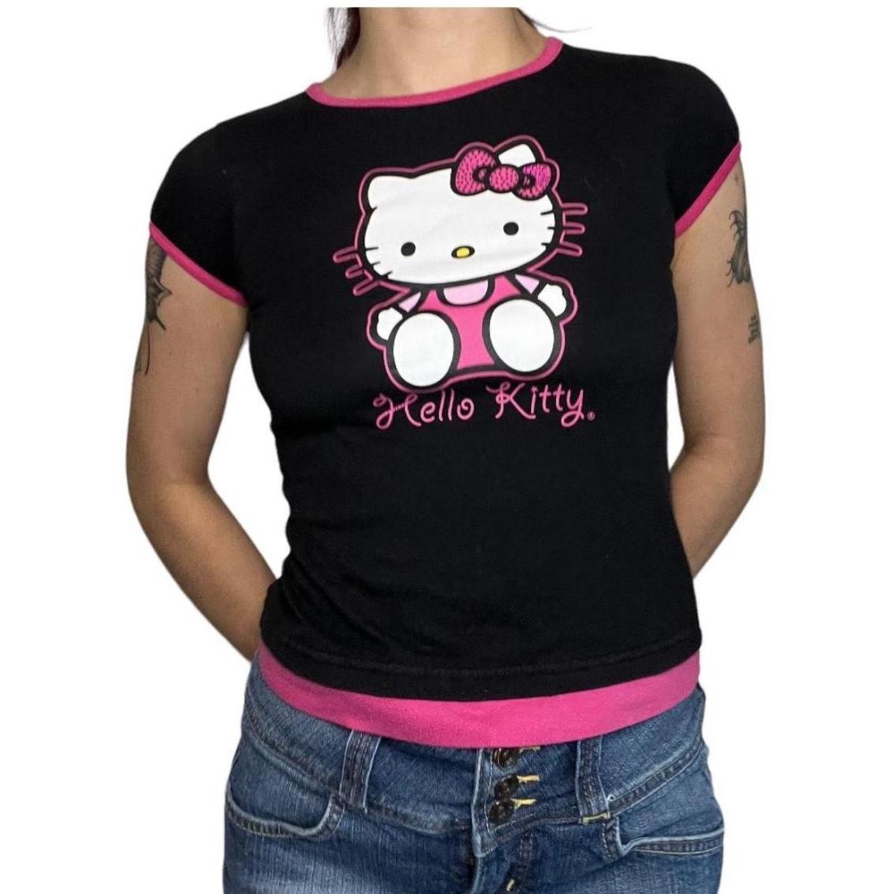 repop! hello kitty baby tee small stitching issue... - Depop