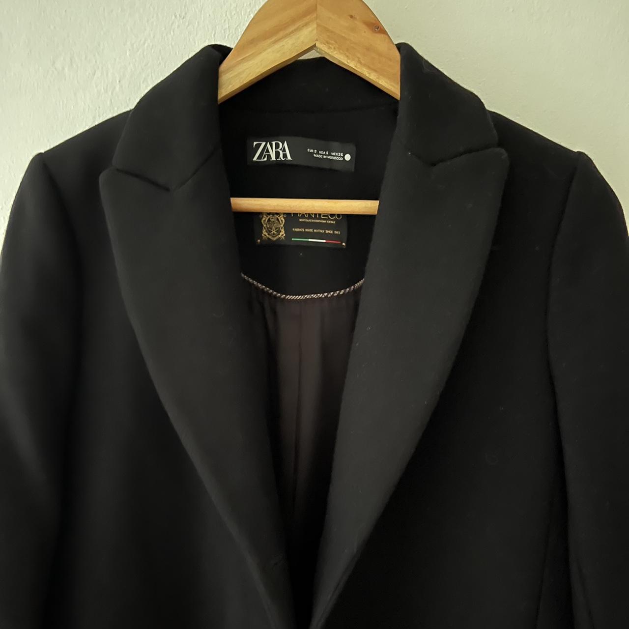 Zara 100% Wool Long Coat Full length wool... - Depop