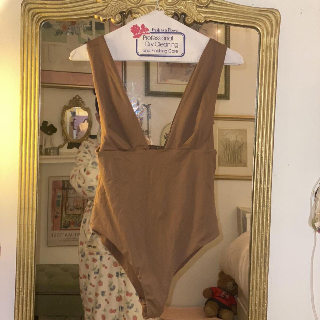 brown zara one piece! -perfect for summer! -size... - Depop