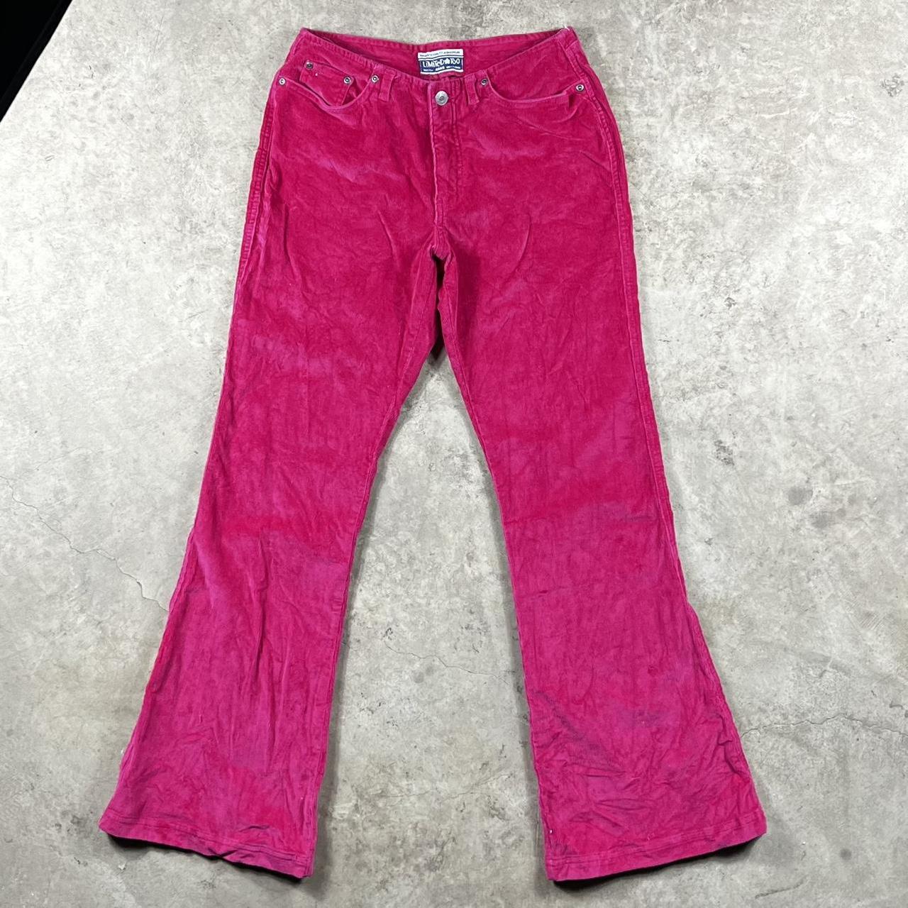 Y2K Limited Too Pink Corduroy Low Rise Pants Sized... - Depop