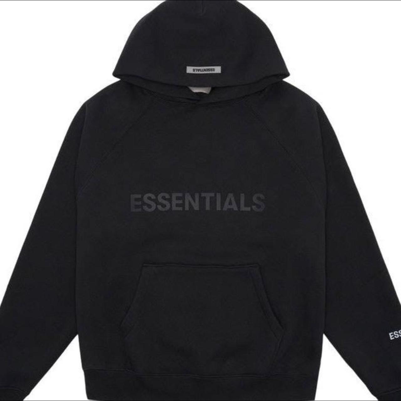 Black Small Essentials Hoodie Worn once With tags... - Depop