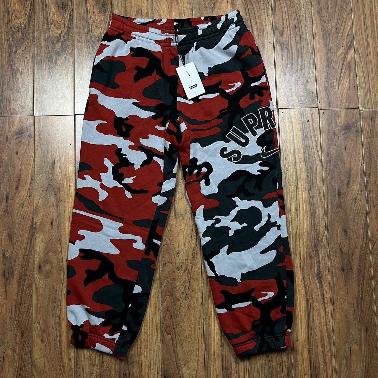 Nike / Supreme Red Camo Joggers - Size: Small -... - Depop