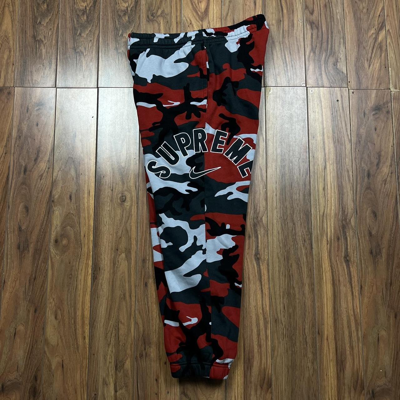 Nike / Supreme Red Camo Joggers - Size: Small -... - Depop