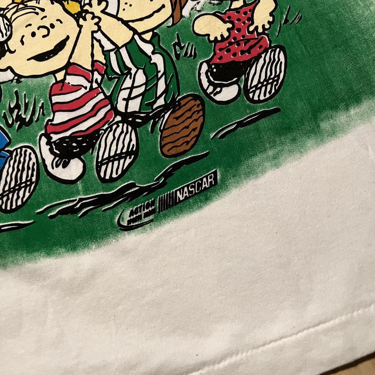 Single Stitch Snoopy Peanuts NASCAR Racing T-Shirt... - Depop