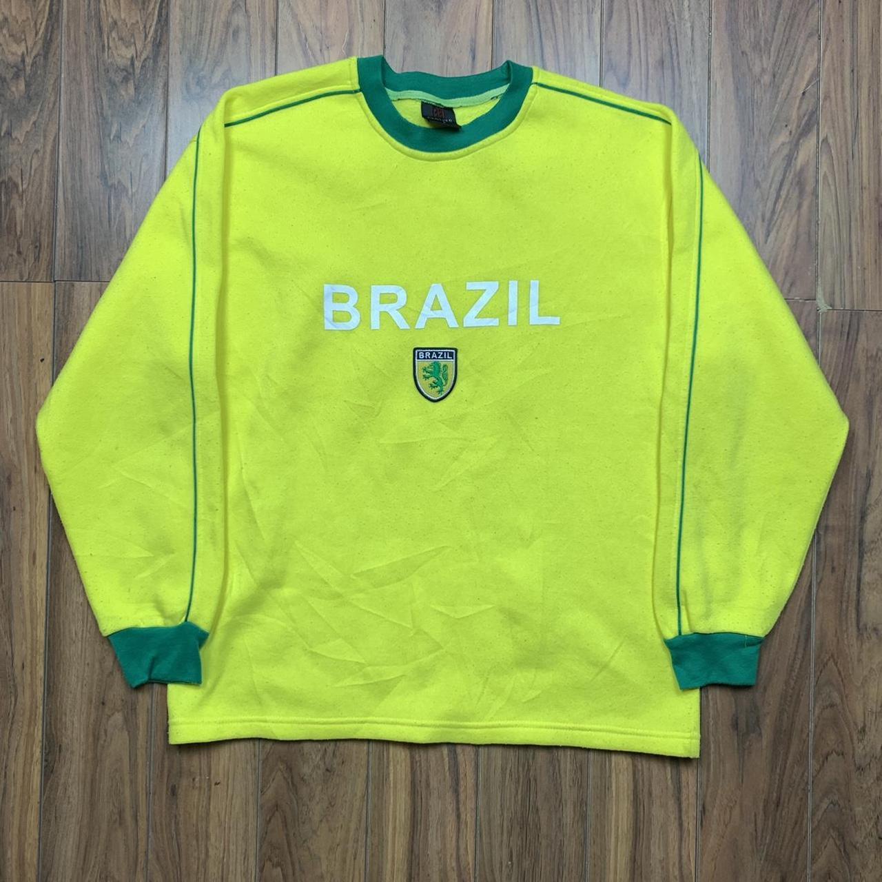 90s Brazil Spellout Sweatshirt - Size: Mens Large... - Depop