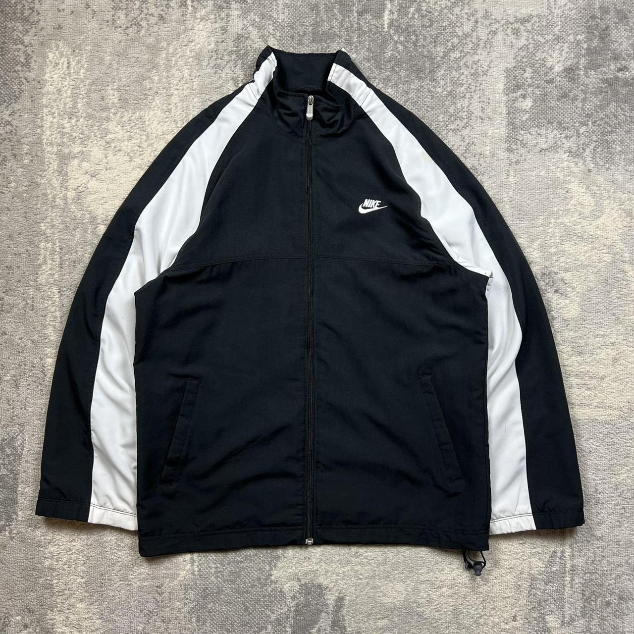 Vintage Black Nike Track Jacket Early 2000s Nike... | Depop