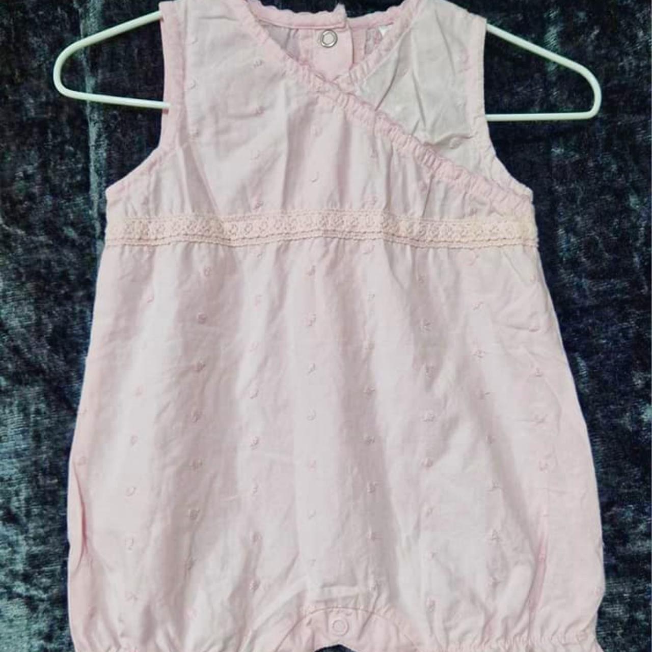 [ANGEL BABY] TU Pink All-In-One Embroidered Popper... - Depop