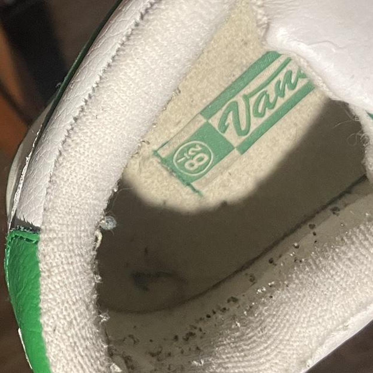 Y2K vans sneaker 👟 white and green sneaker vans... - Depop