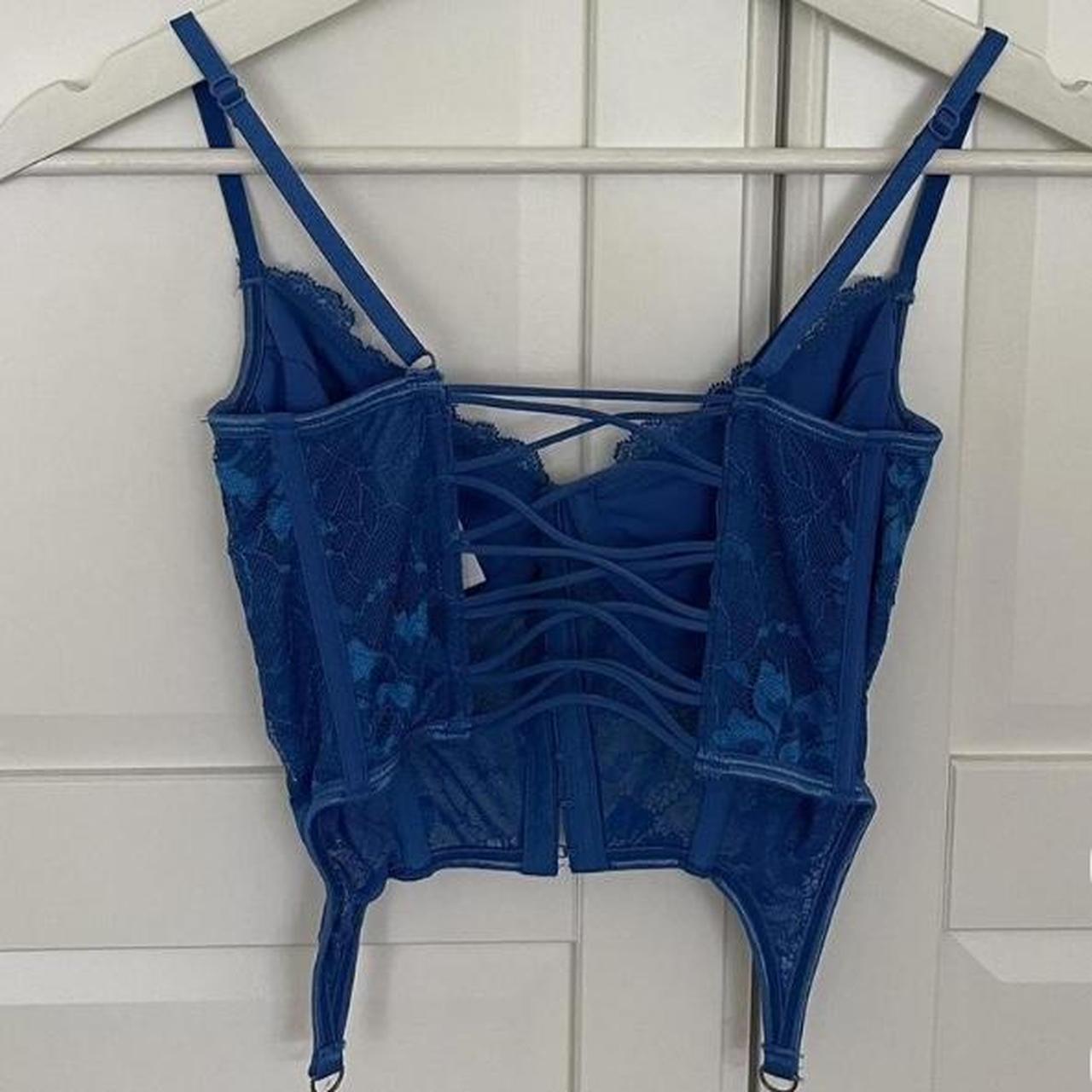 Glassons Lace Corset (Blue) Size 6 RRP: $40 Perfect... - Depop
