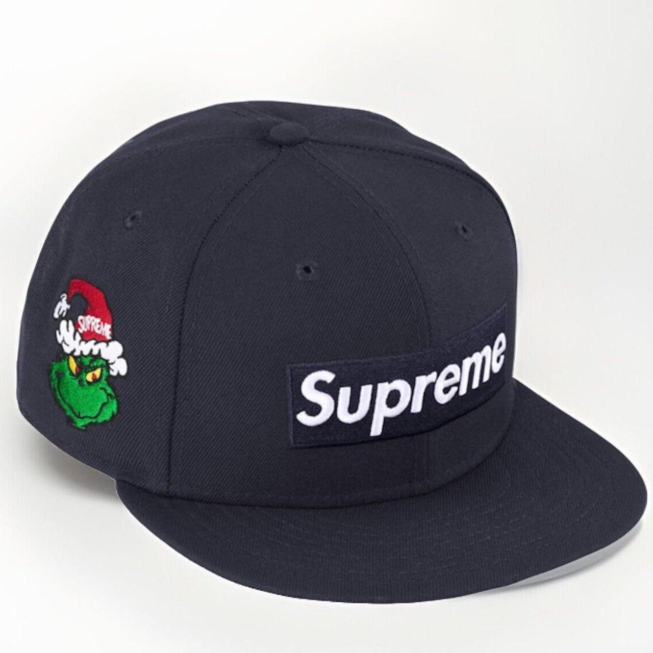 Supreme new era grinch hat Navy #supreme #grinch... | Depop