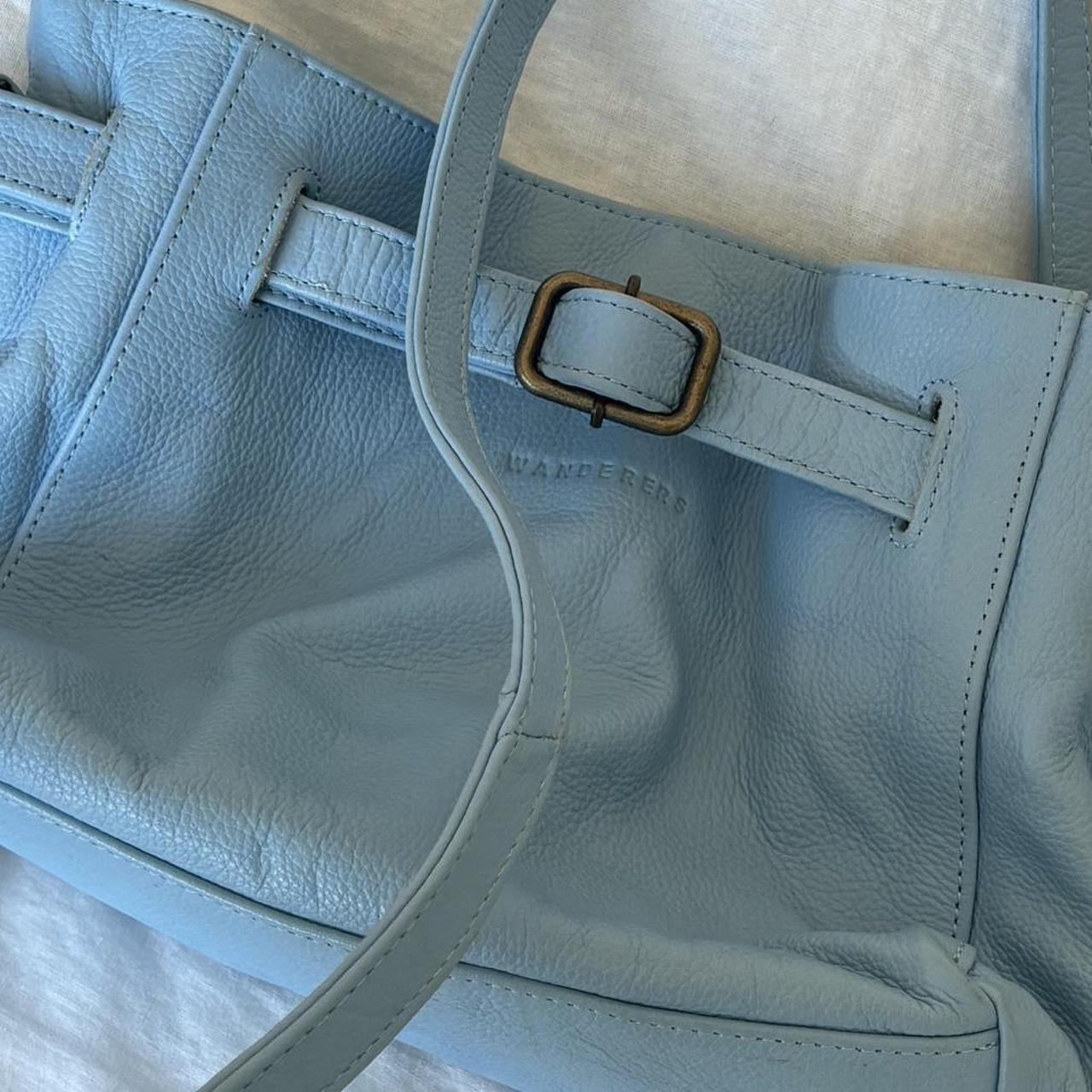 Wanderers Travel Co baby blue handbag w strap Brand... - Depop