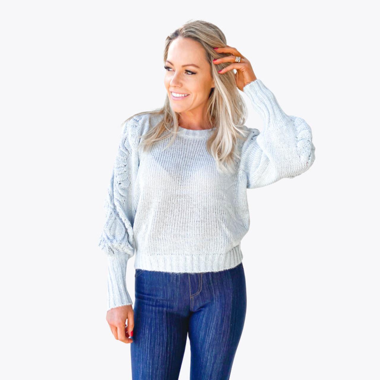 Our azure jumper is a light, yet warm, knit in a... - Depop