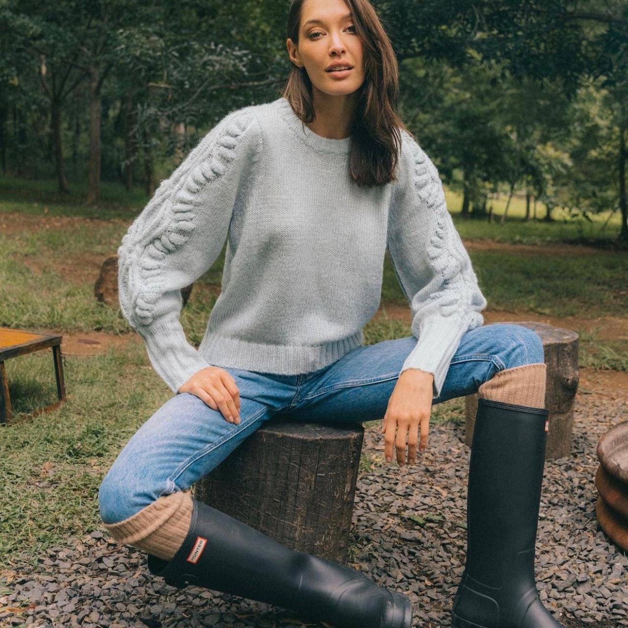 Our azure jumper is a light, yet warm, knit in a... - Depop