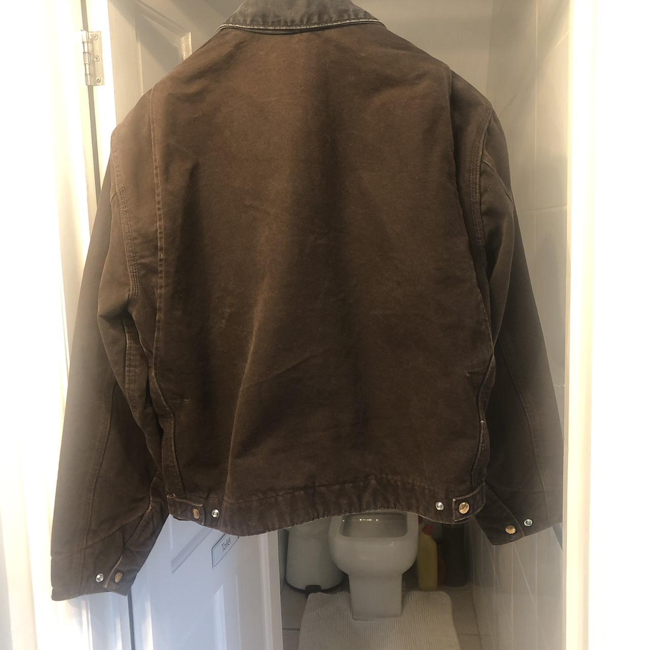 Carhartt detroit jacket Dark Brown J97 DKB (Dark... - Depop
