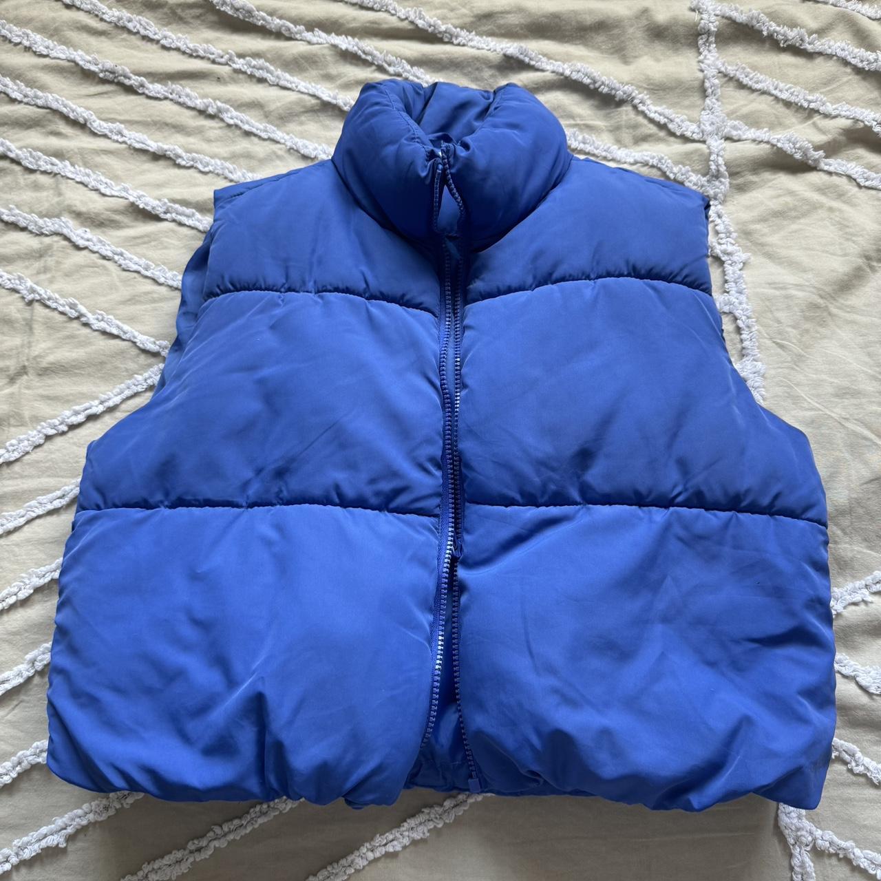SUPRE BLUE PUFFER VEST - Depop