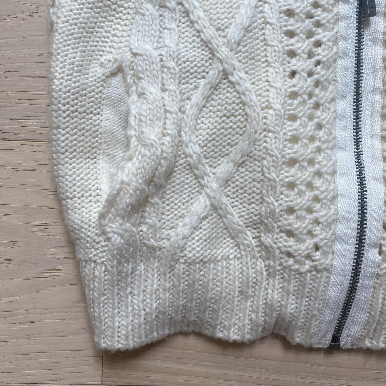 White knit woolen jacket Size XS Brand DKNY 70%... - Depop