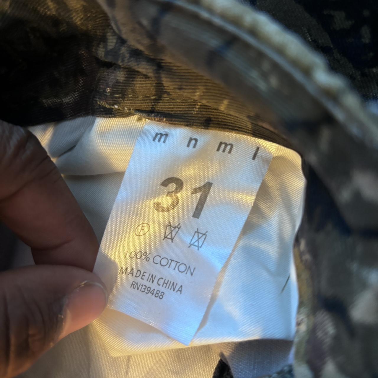 MNML Flared Camo Cargo Jeans. Size 31. Like new worn... - Depop