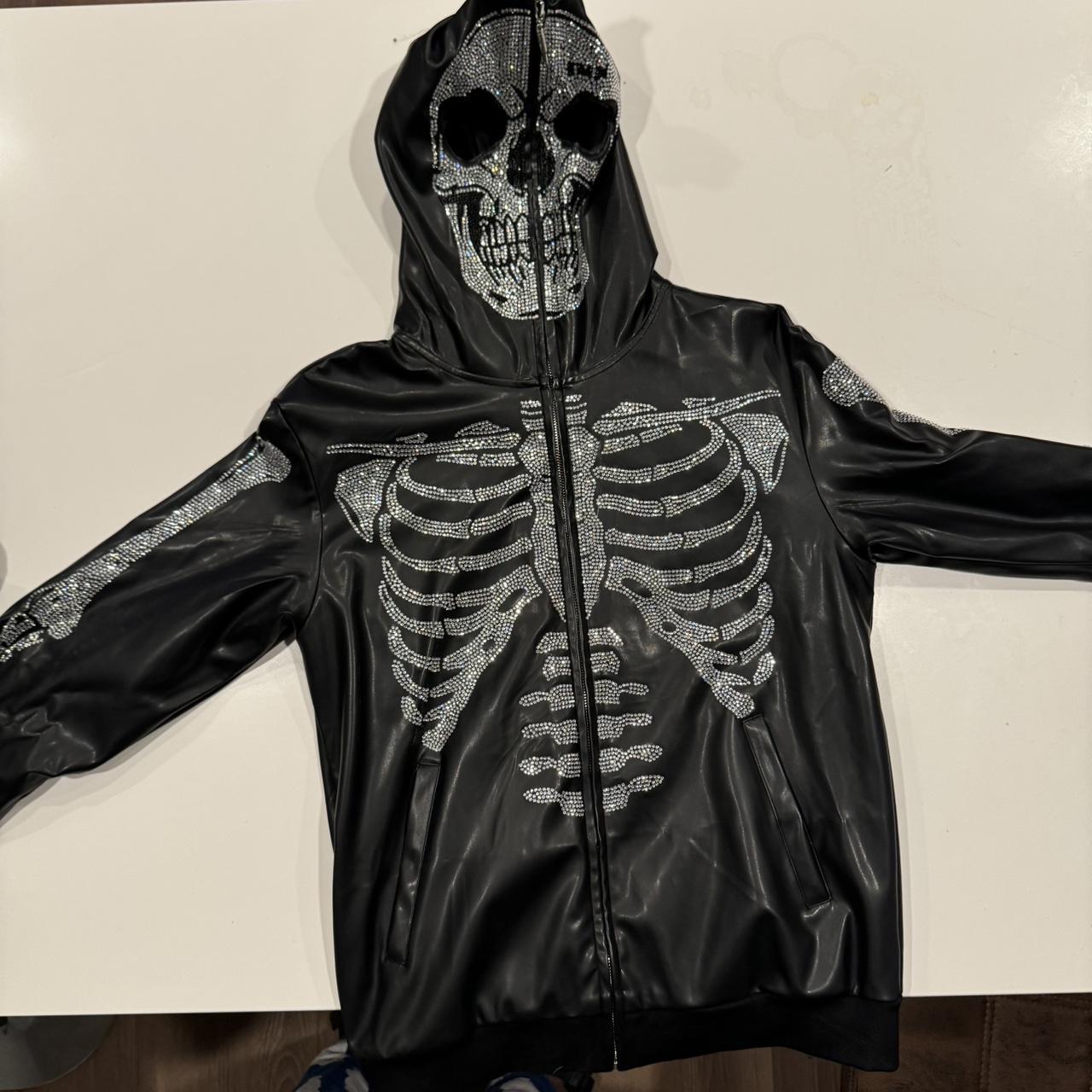 Guapi leather hoodie M - $55 - Depop