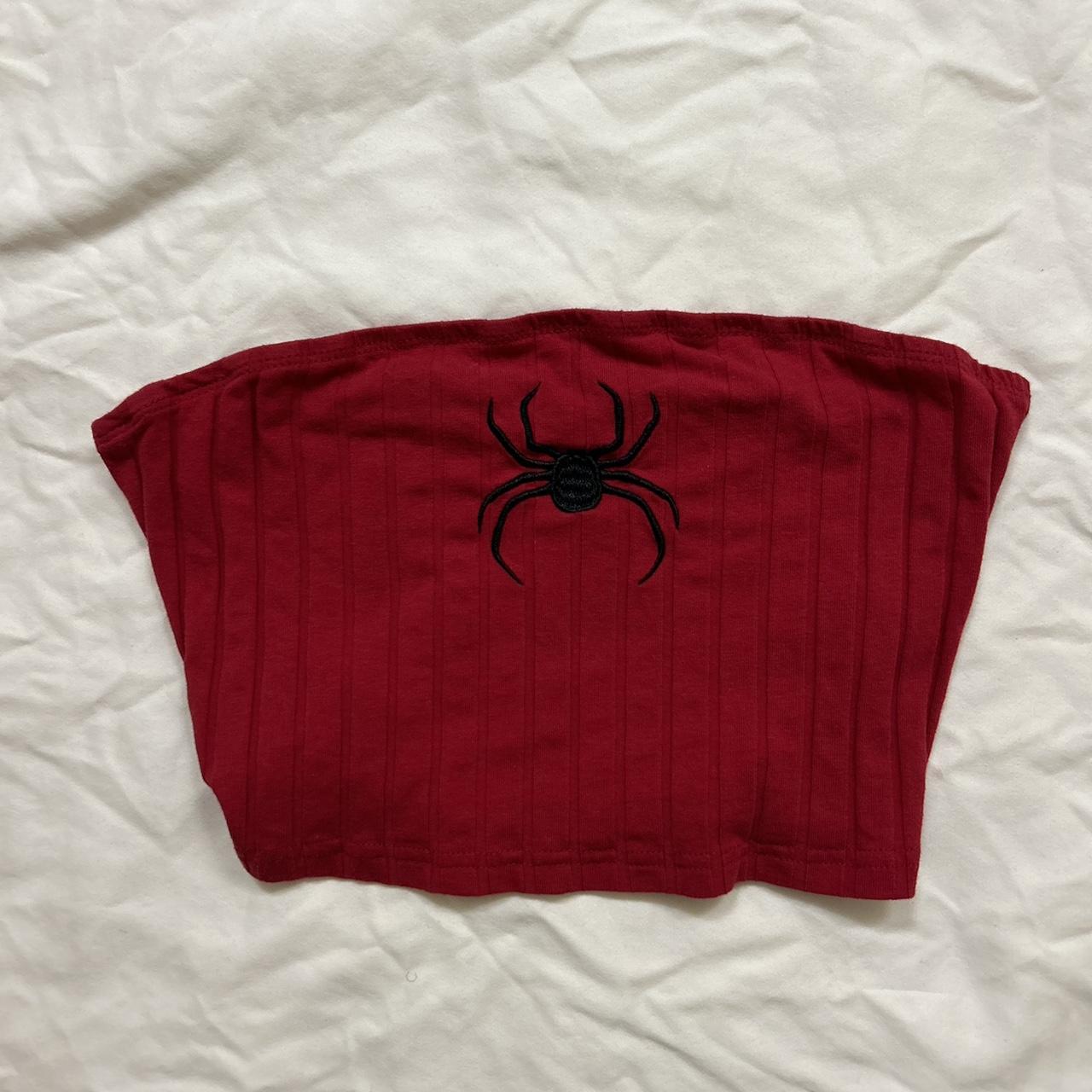 Red Spider Tube Top -small/medium fit -7 inches... - Depop