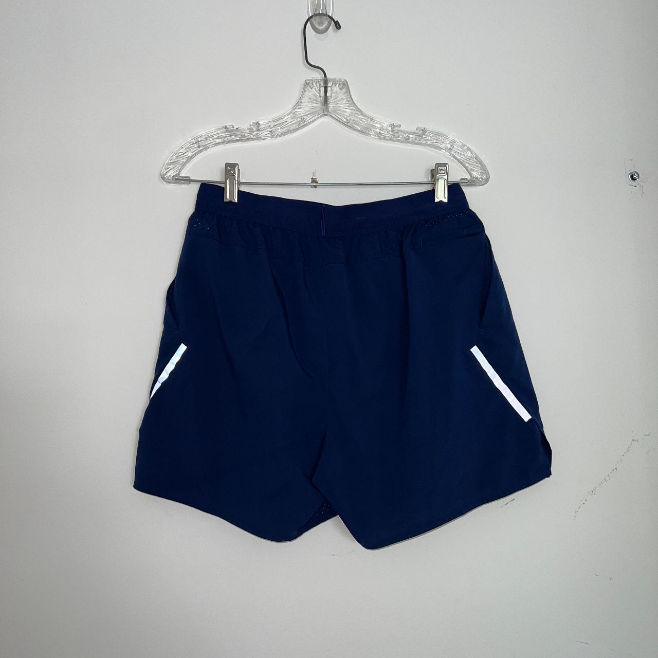 Medium navy blue nike running shorts #nikeshorts - Depop