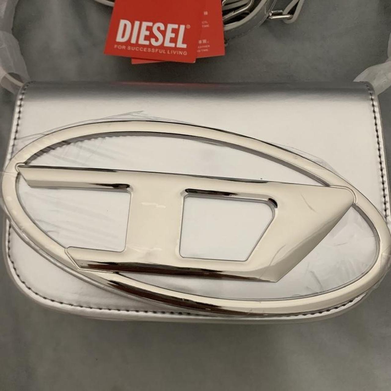 Diesel silver crossbody bag, brand new with tags, in... - Depop