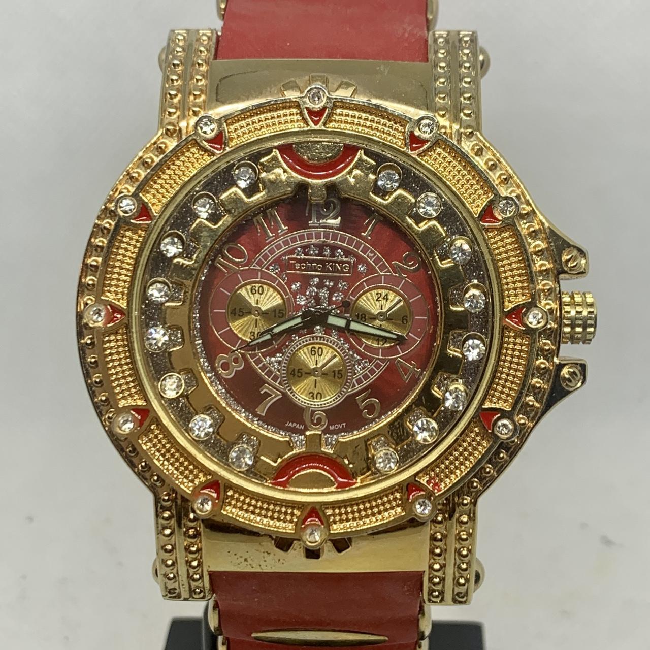 TECHNO KING Men’s Fashion Bling Wristwatch Crystal... - Depop