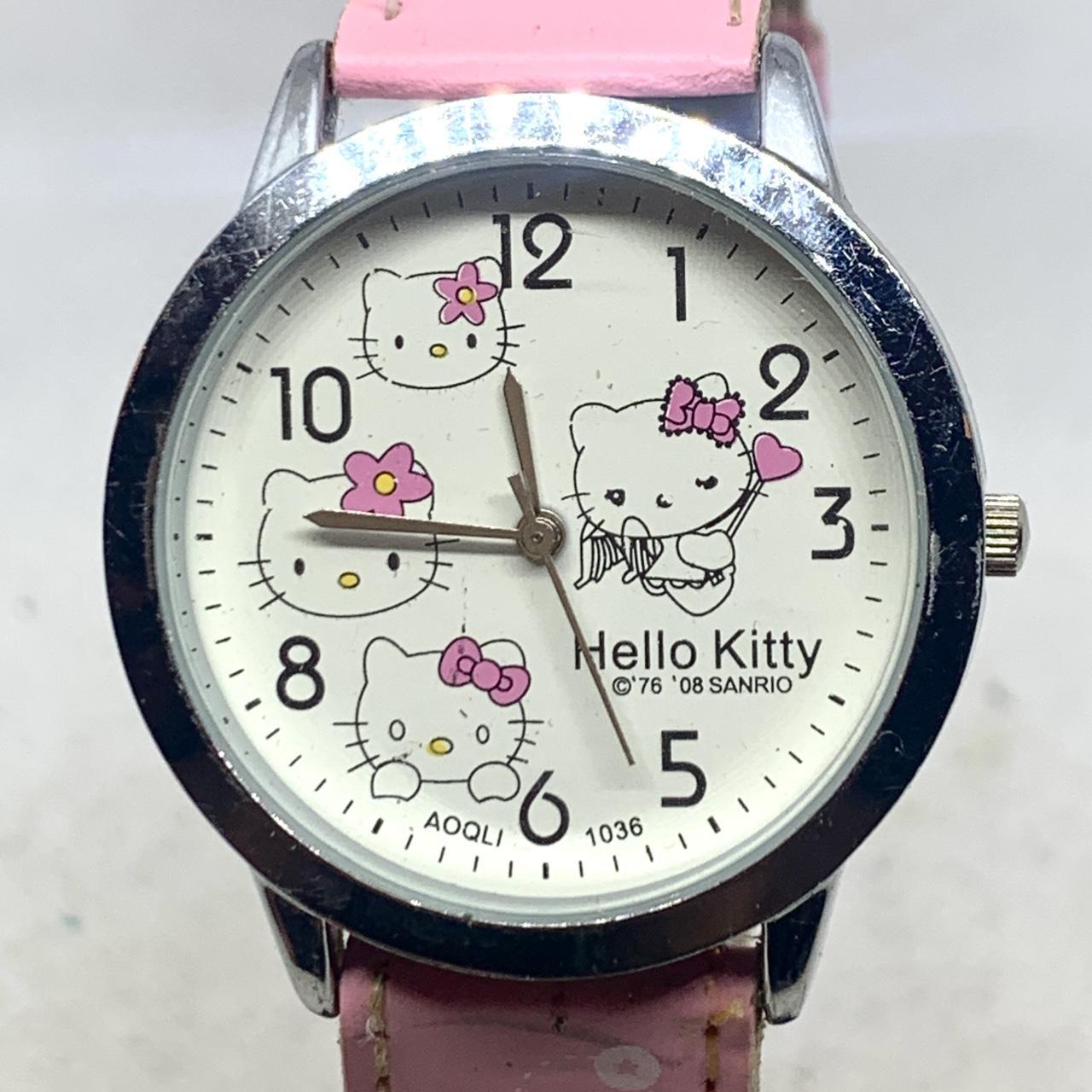 Hello Kitty Women's Pink and Silver Watch | Depop