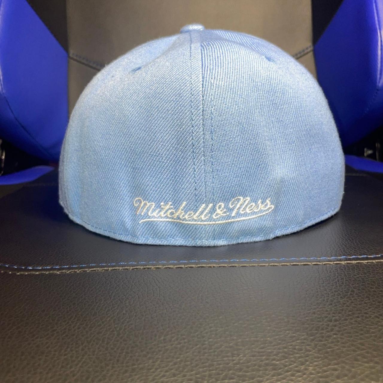Like new Los Angeles baby blue fitted hat size 7 1/8... - Depop