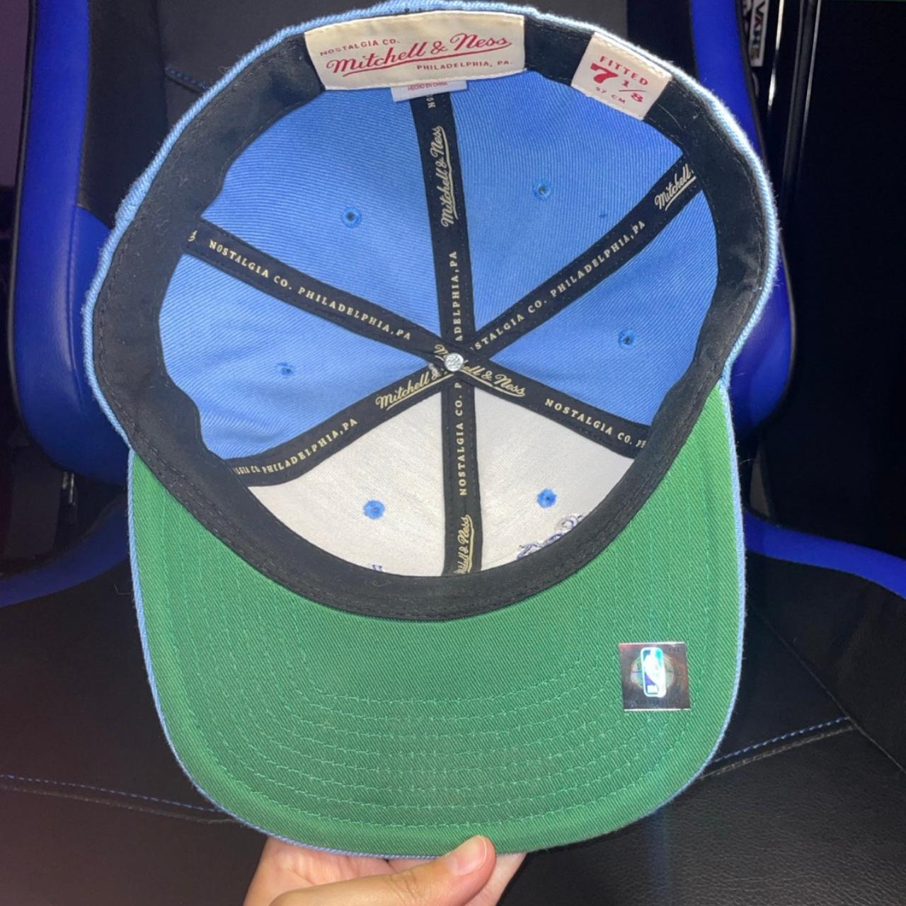 Like new Los Angeles baby blue fitted hat size 7 1/8... | Depop