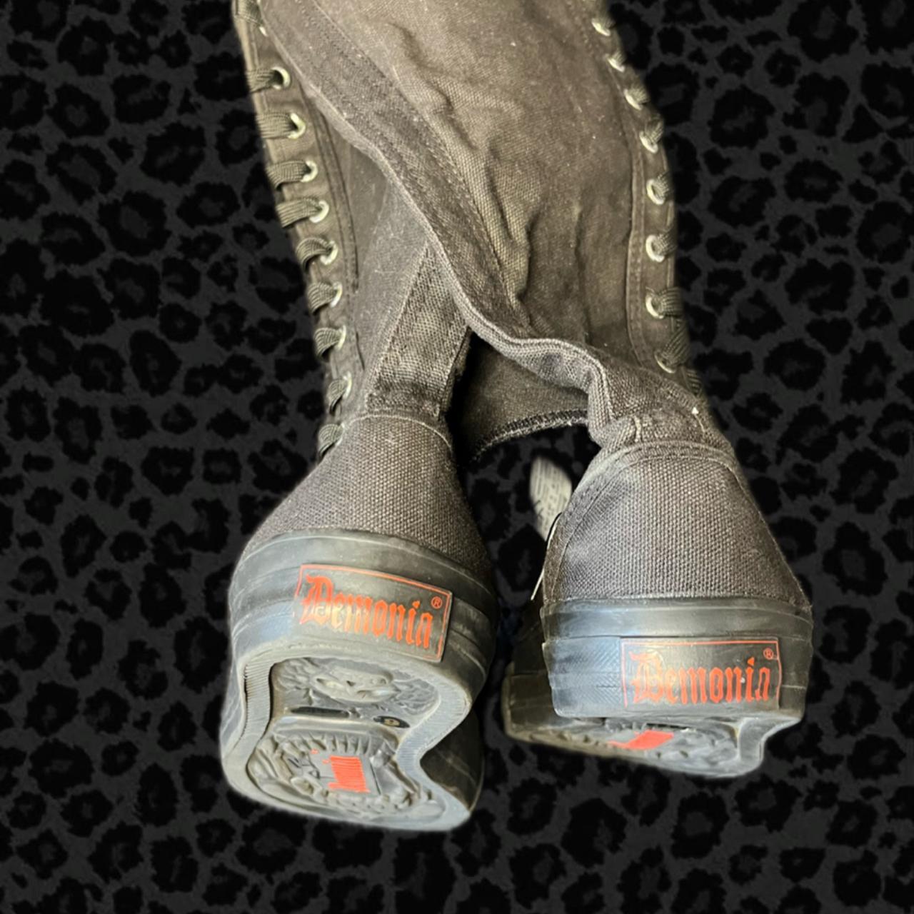 demonia pleaser deviant knee high zip up sneakers | Depop