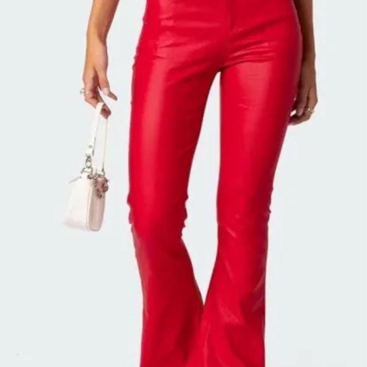 Red Edikted leather pants They’re super cute, but... | Depop
