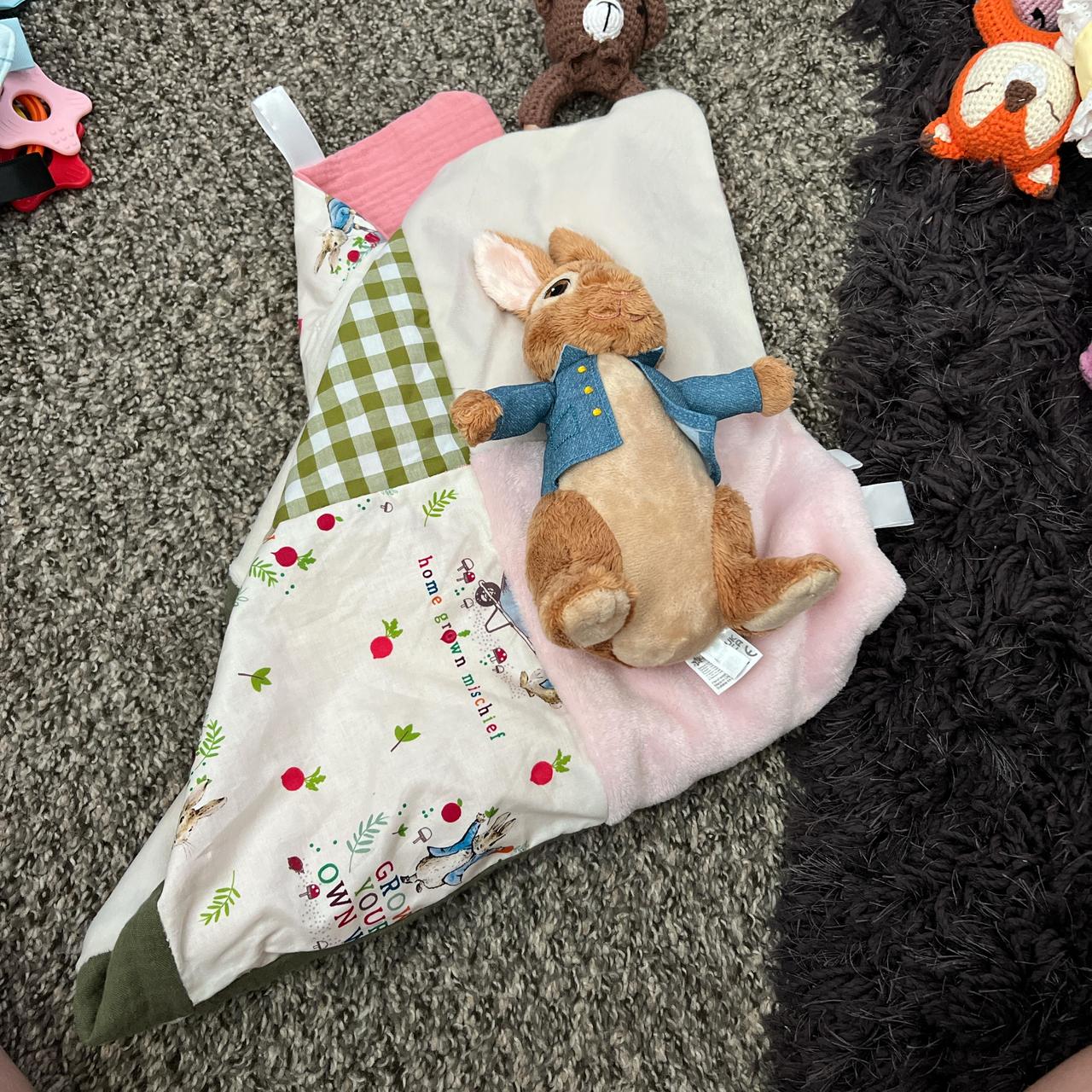 Peter rabbit blankie and stuffed animal Made by... - Depop