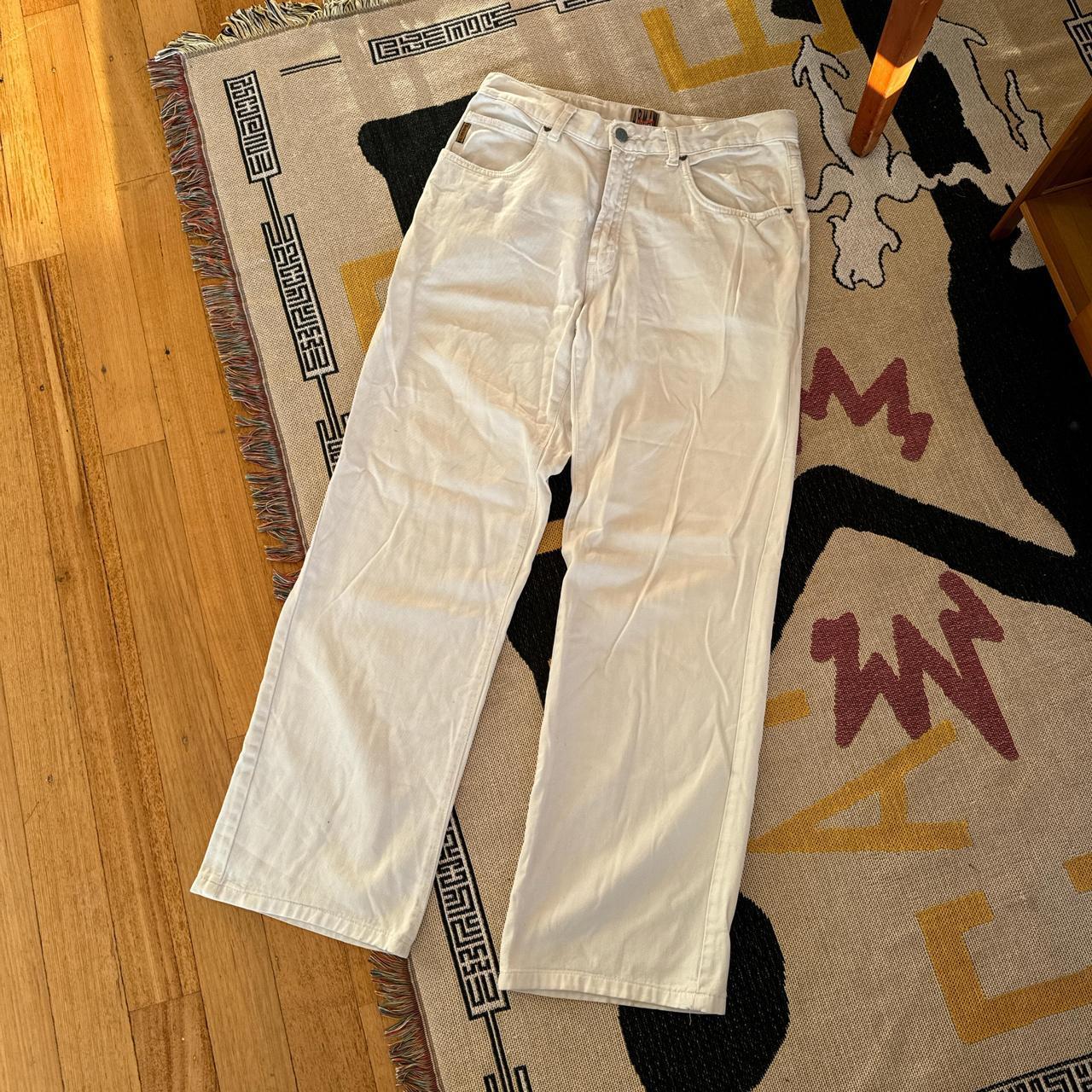 Vintage Armani Jeans White 90s Armani Jeans,... - Depop